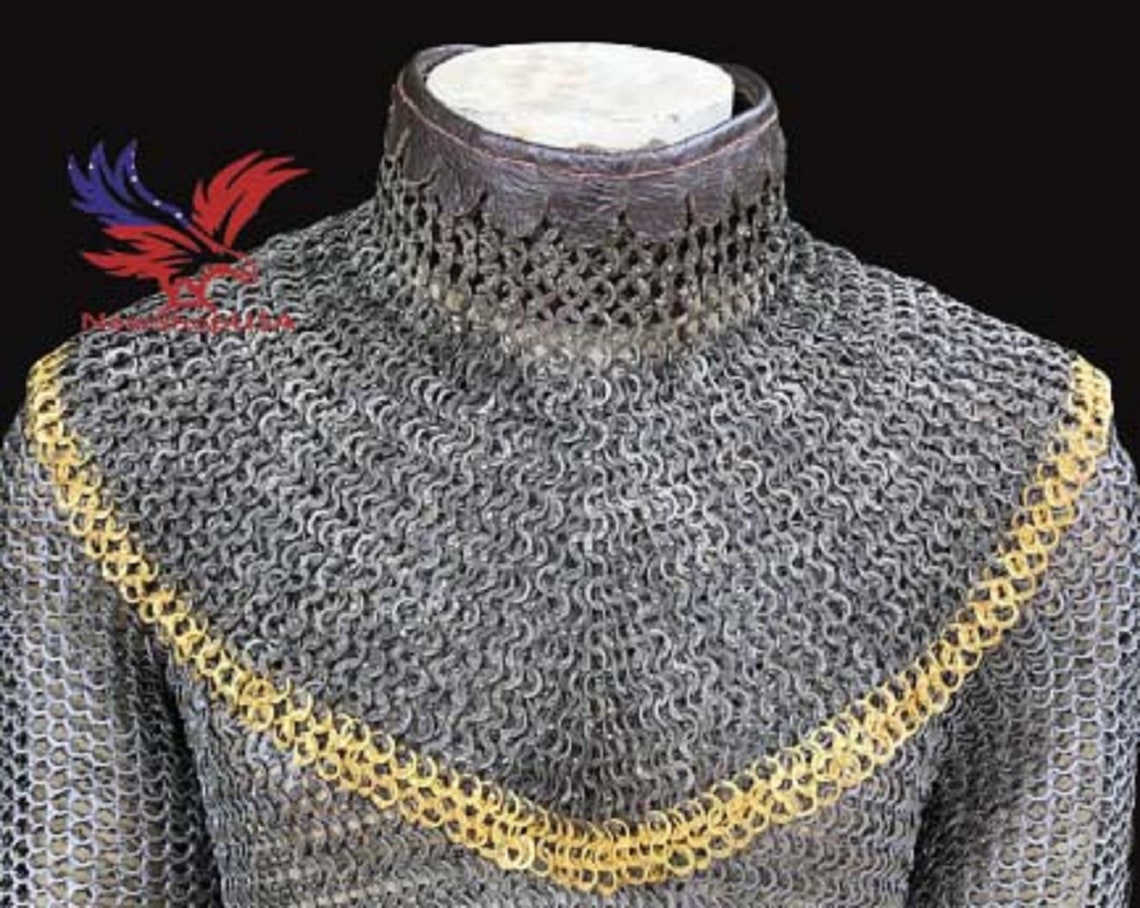 Chainmail Aventail Flat Riveted With Washer With 3 Line | Etsy