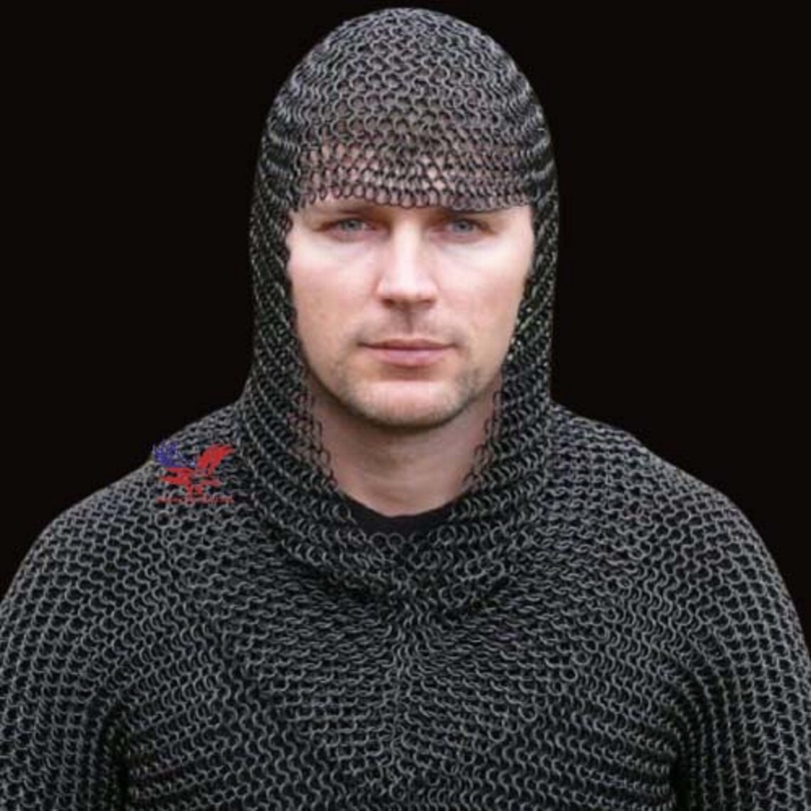 Butted Chainmail V Neck Coif & Chainmail Hood - Etsy