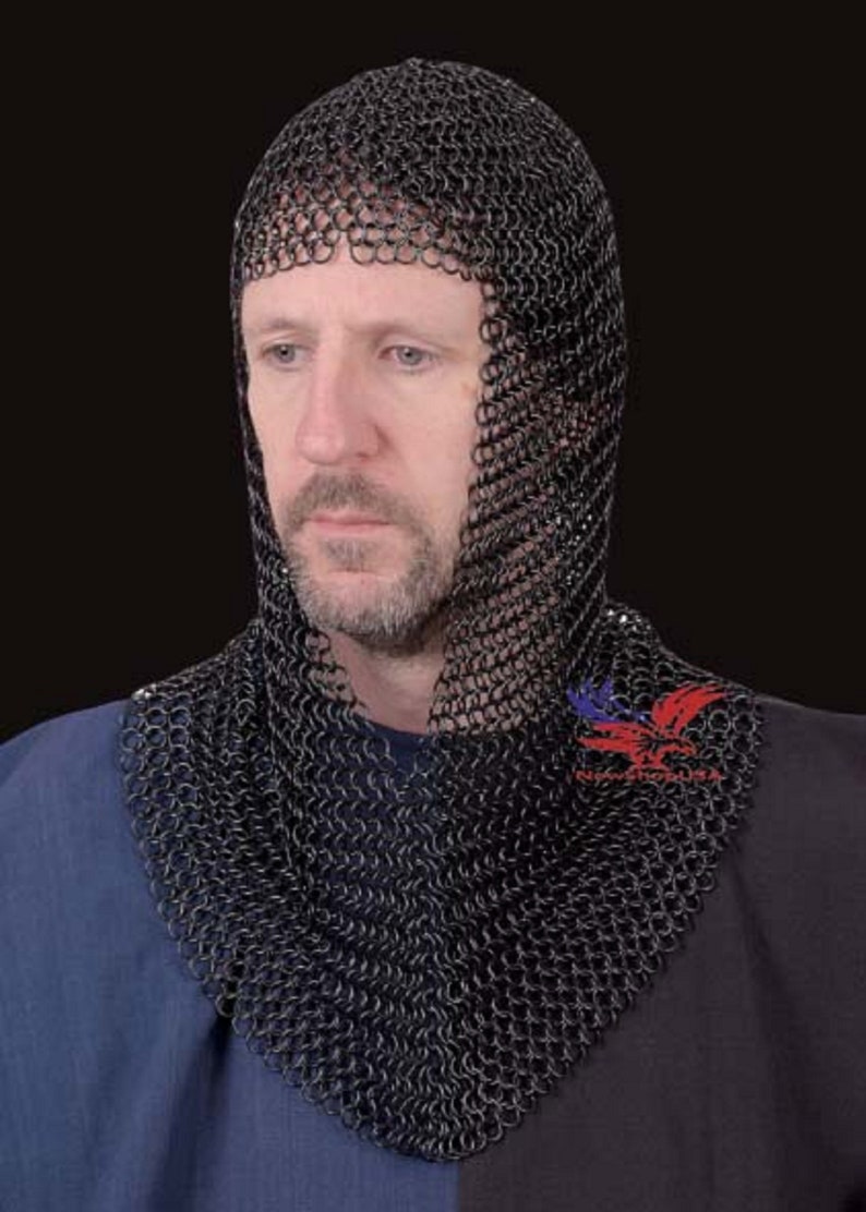 Butted Chainmail V Neck Coif & Chainmail Hood - Etsy
