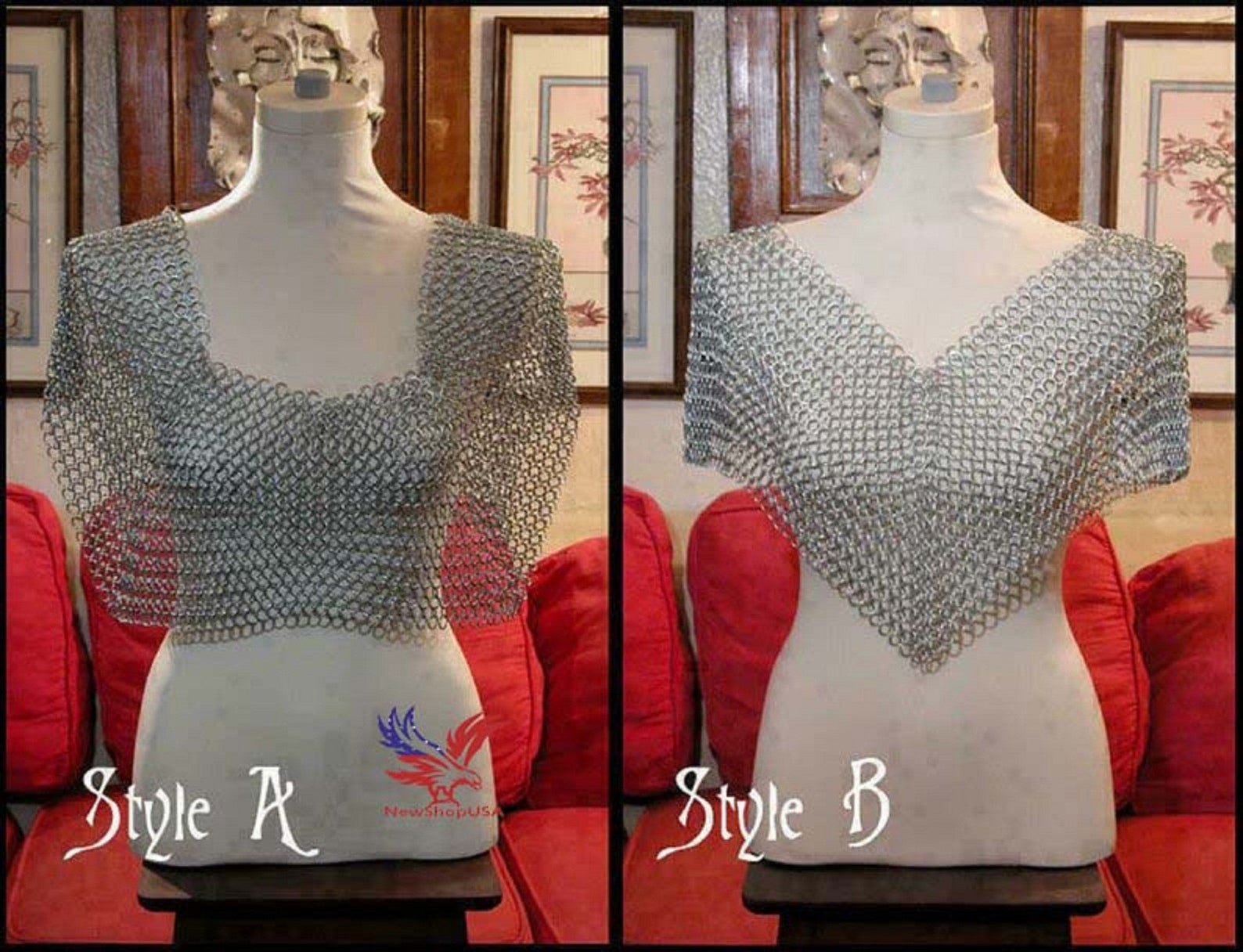 Chainmail Breastplate Unisex Halter Top - Etsy