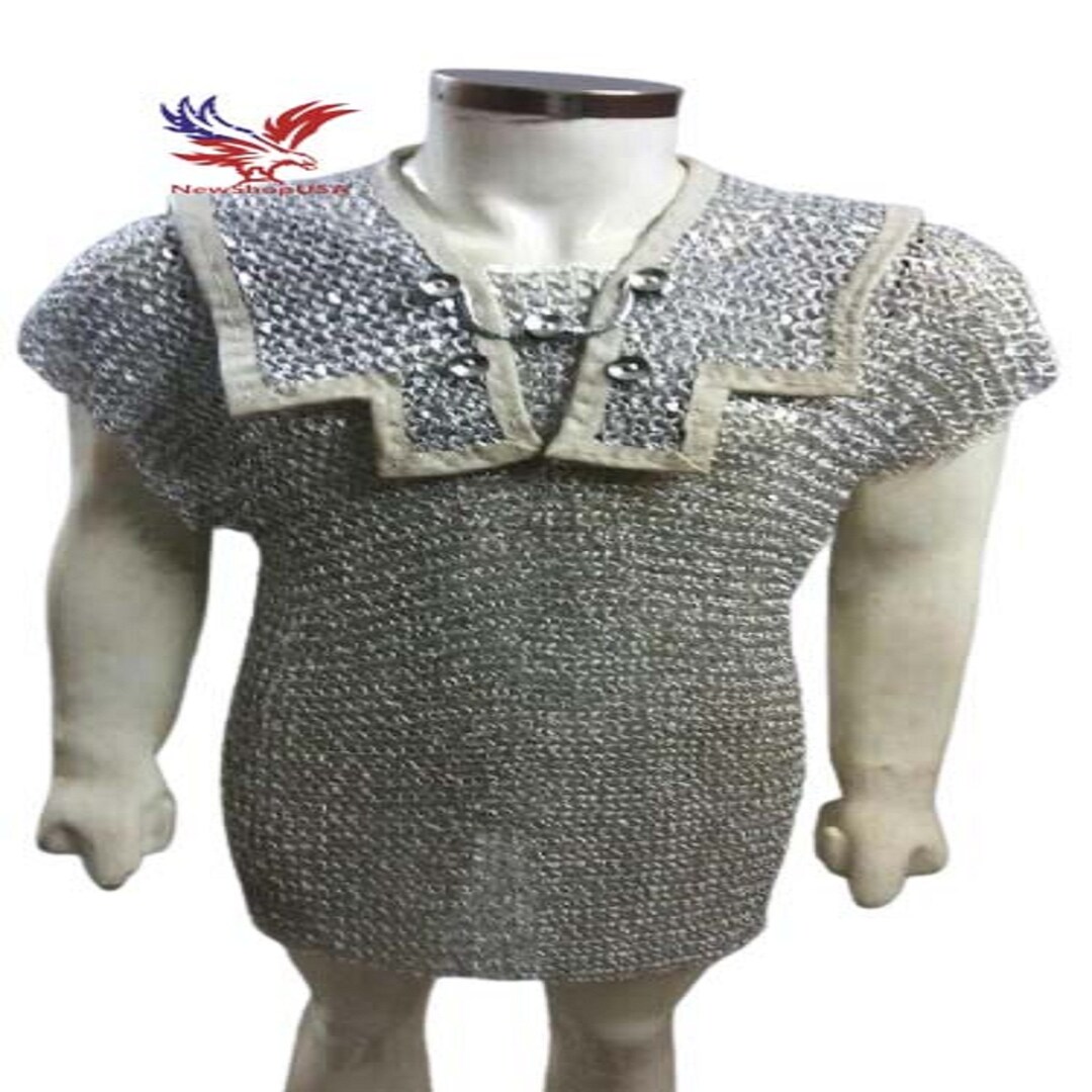 Aluminum Chainmail 10 MM Roman Lorica Hamata Round Riveted Light Weight ...