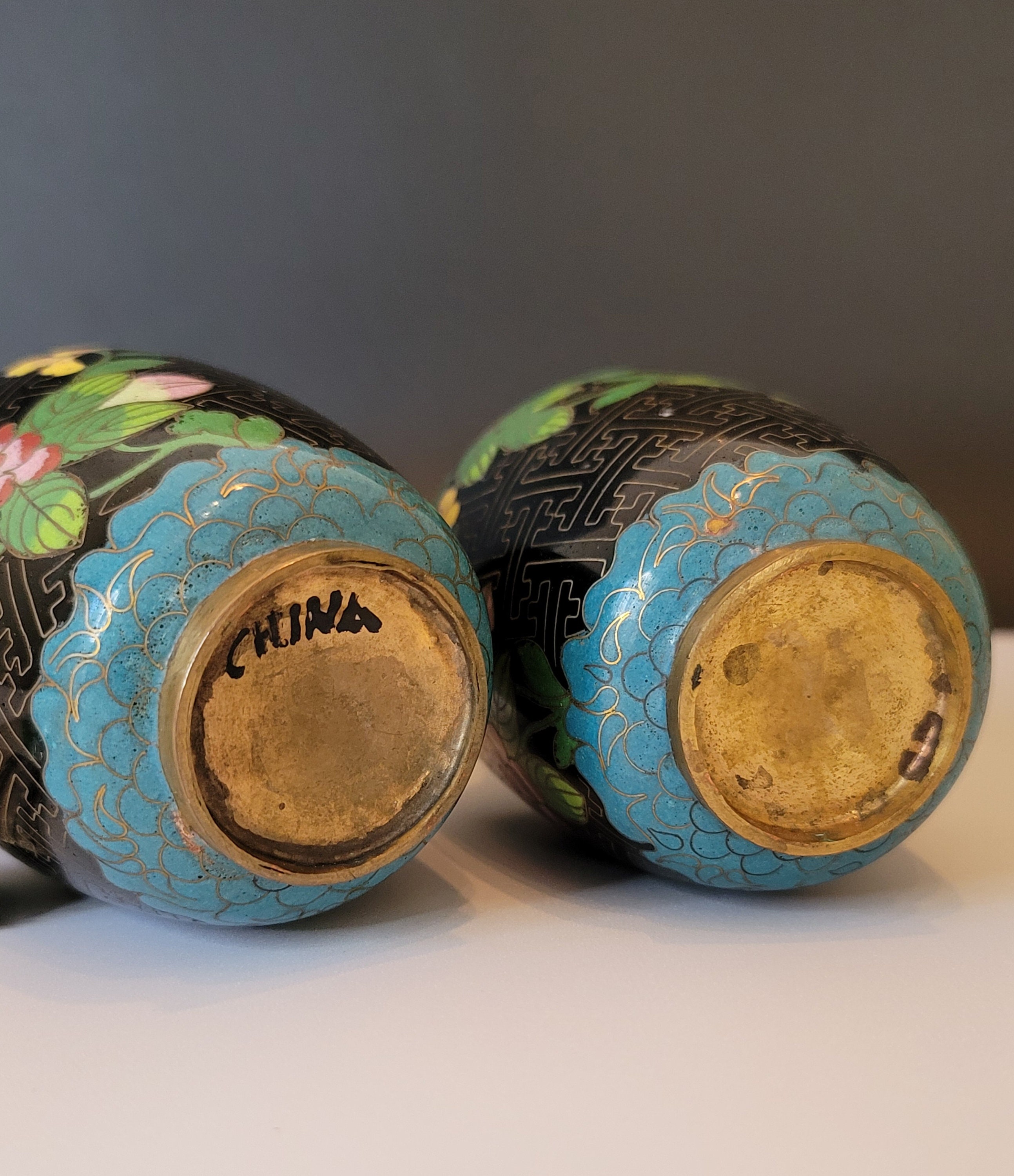 Antique Cloisonne Small Chinese Vases. (1219) - Etsy