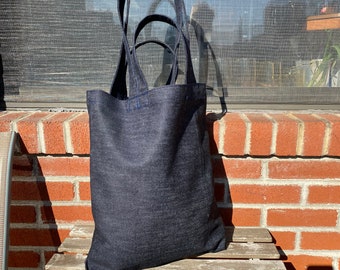 Large Denim Tote - Etsy
