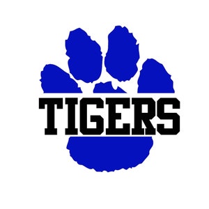 Tiger Paw Print Digital Design: Svg, Png, Dxf, Pdf - Etsy