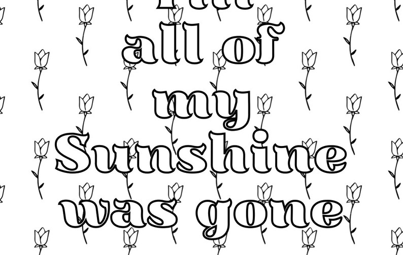 Taylor Swift Lover Lyric Colouring Pages Vol 1 Digital - Etsy España