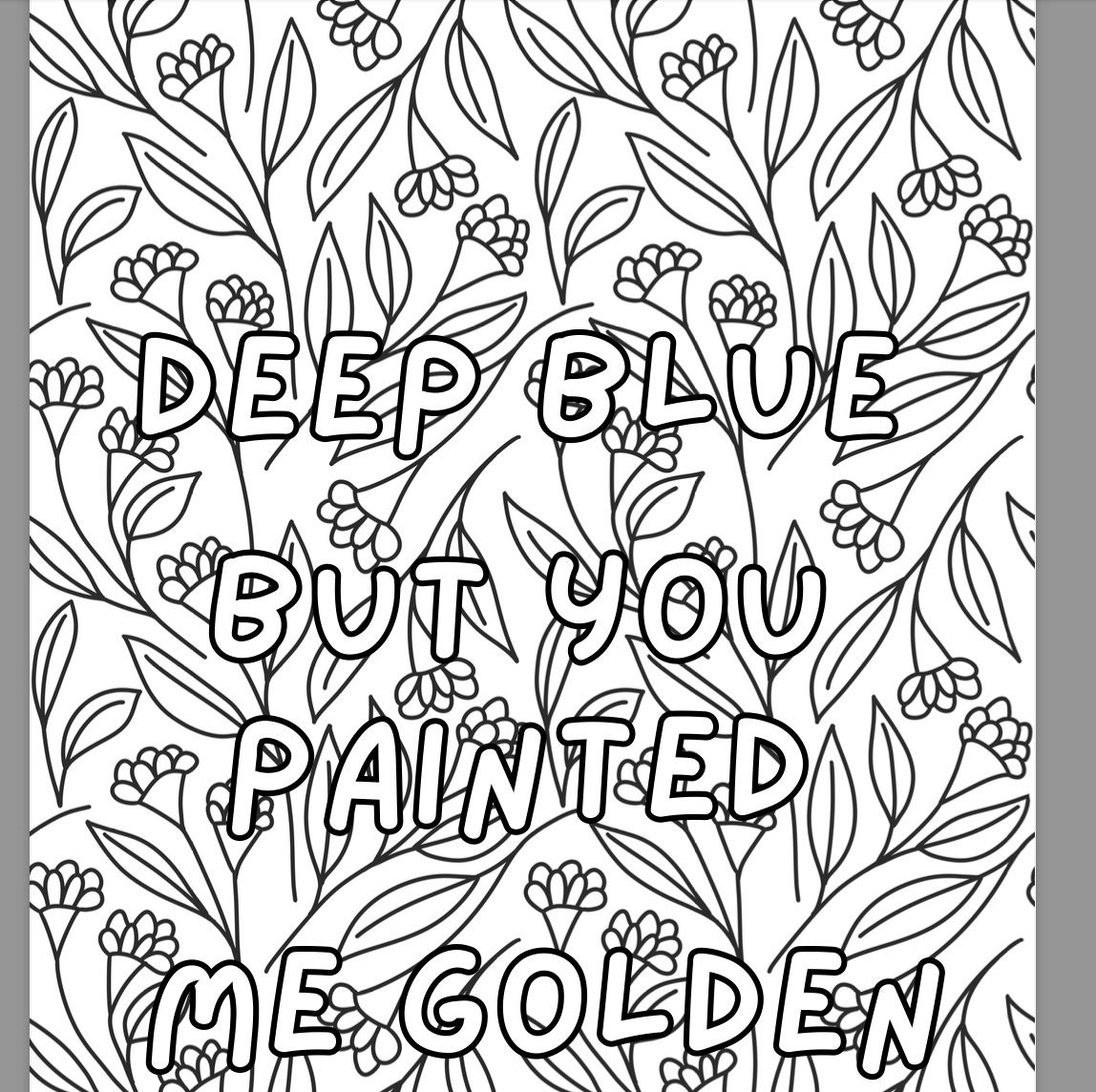 Taylor Swift | Reputation Lyric Colouring Pages - Digital Download ...