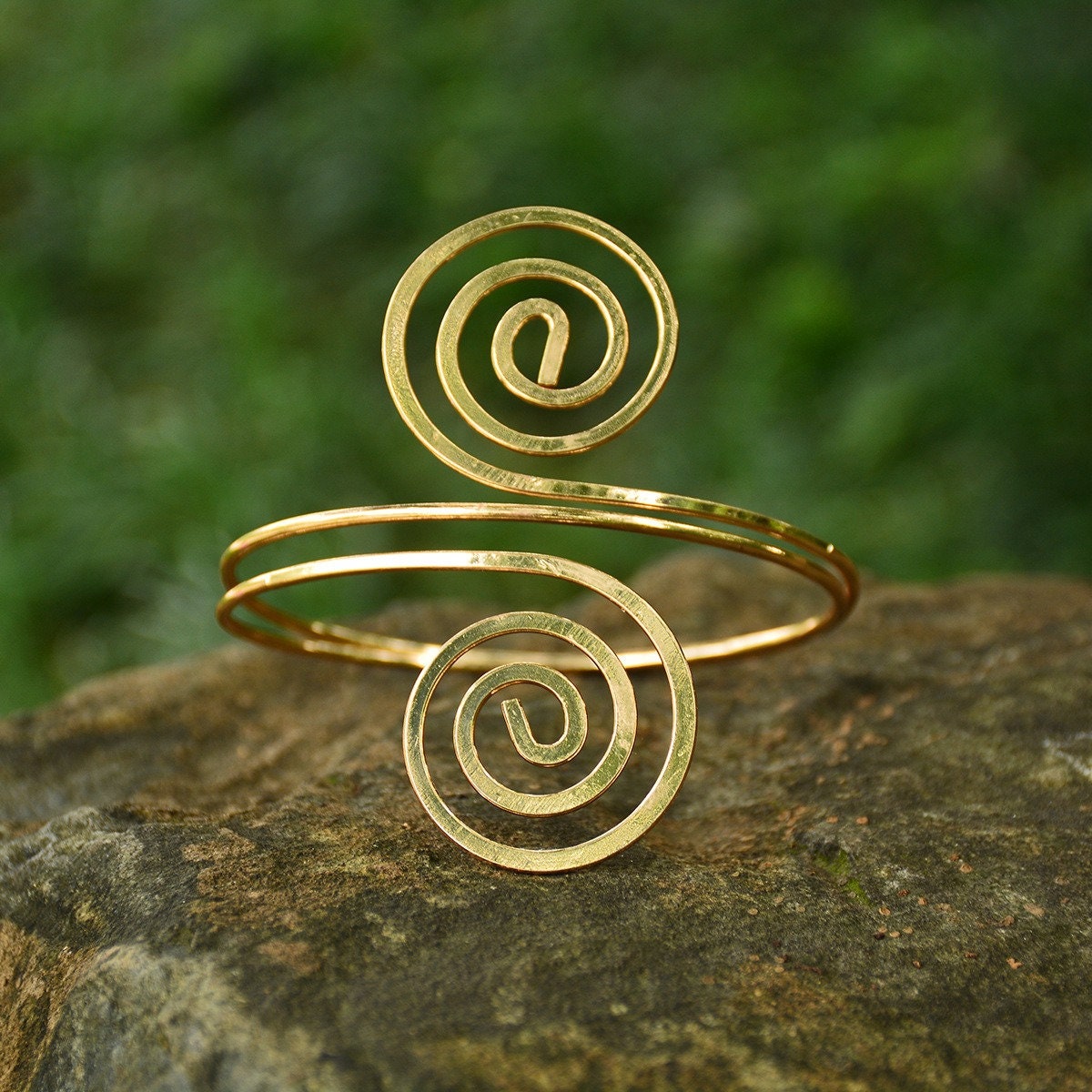 Fashionable Cuff Bracelet, Gold Arm Bracelet, Swirl Upper Arm Cuff ...
