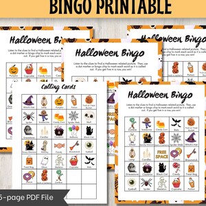 Preschool Halloween Bingo Printable Fall Halloween Game, Halloween ...