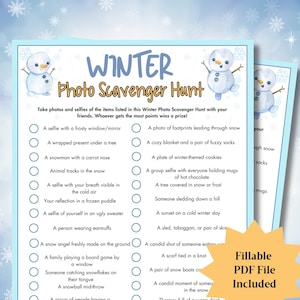 Winter Scavenger Hunt, Xmas Scavenger Hunt, Winter Kids Activity ...