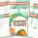 Camping Planner Digital Trip Planner, Fillable Camping Checklist,family ...