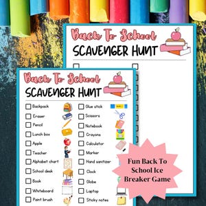 Back to School Scavenger Hunt, School Treasure Hunt Indoor Treasure ...