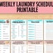 Laundry Schedule Laundry Checklist, Laundry Planner Laundry List ...