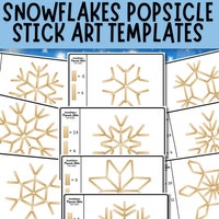 Snowflake Popsicle Stick Activity | Winter Game & Christmas Crafts ...