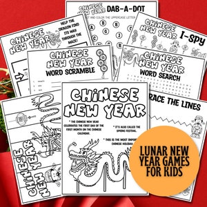 Chinese New Year Kids Activities, Lunar New Year Printables, Lunar New ...
