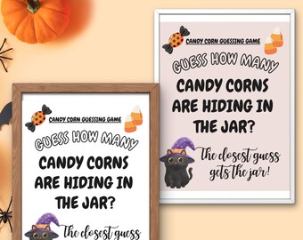 Candy Corn Guessing Game - Printable Halloween Party Game - Classroom ...