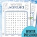 Winter Word Search Coloring Page Winter Activities for Kids Winter ...