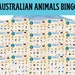 Australian Animals Bingo for Kids, Australia Animal Bingo Cards ...