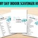Fillable Rainy Day Indoor Scavenger Hunt Indoor Activities - Etsy