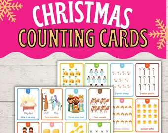 Christmas Flash Cards - Etsy