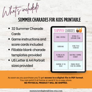 Summer Charades Camping Activities, Summer Bucket Lis, 4th of July ...