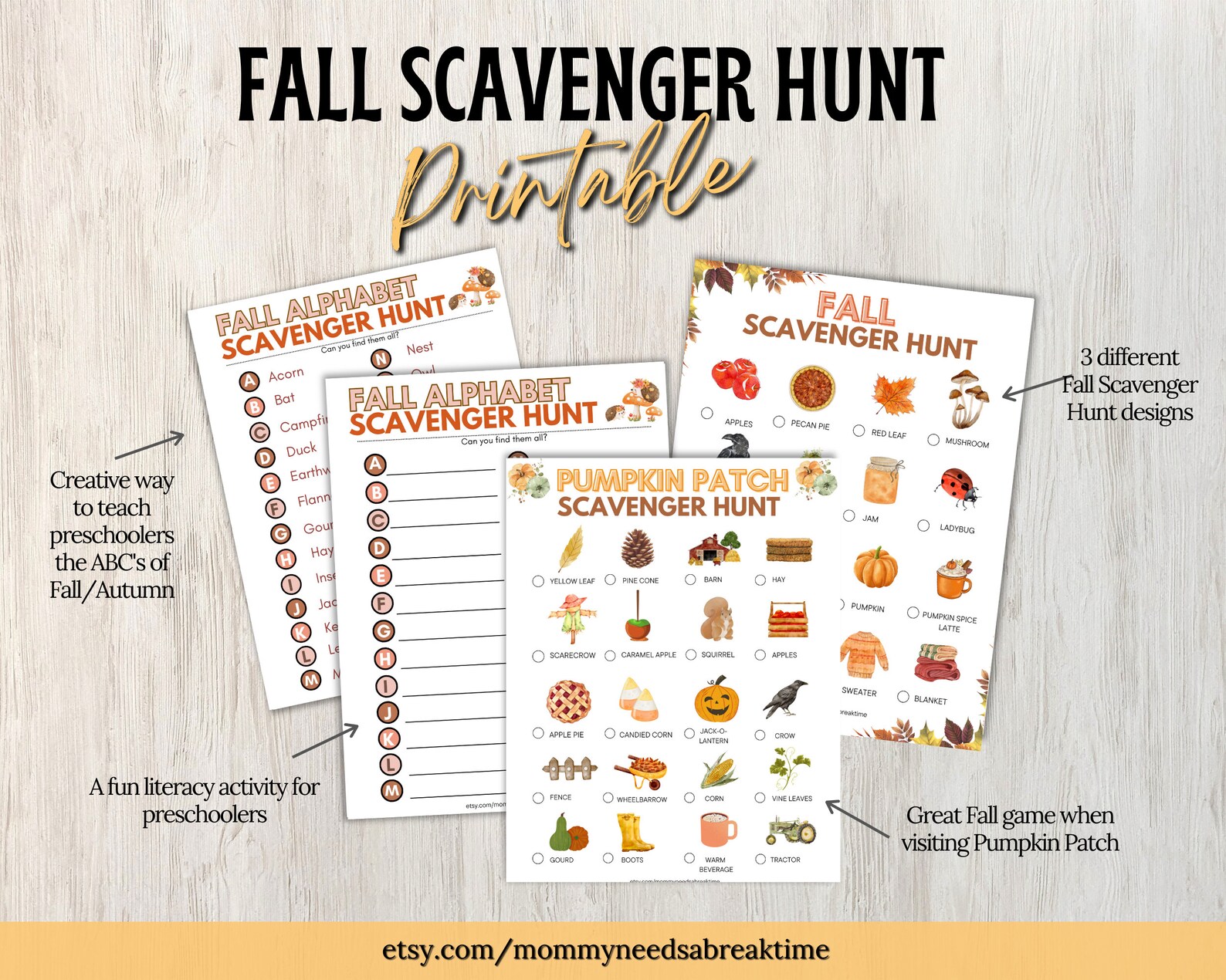 Fall Scavenger Hunt Printable, Pumpkin Patch Scavenger Hunt ...