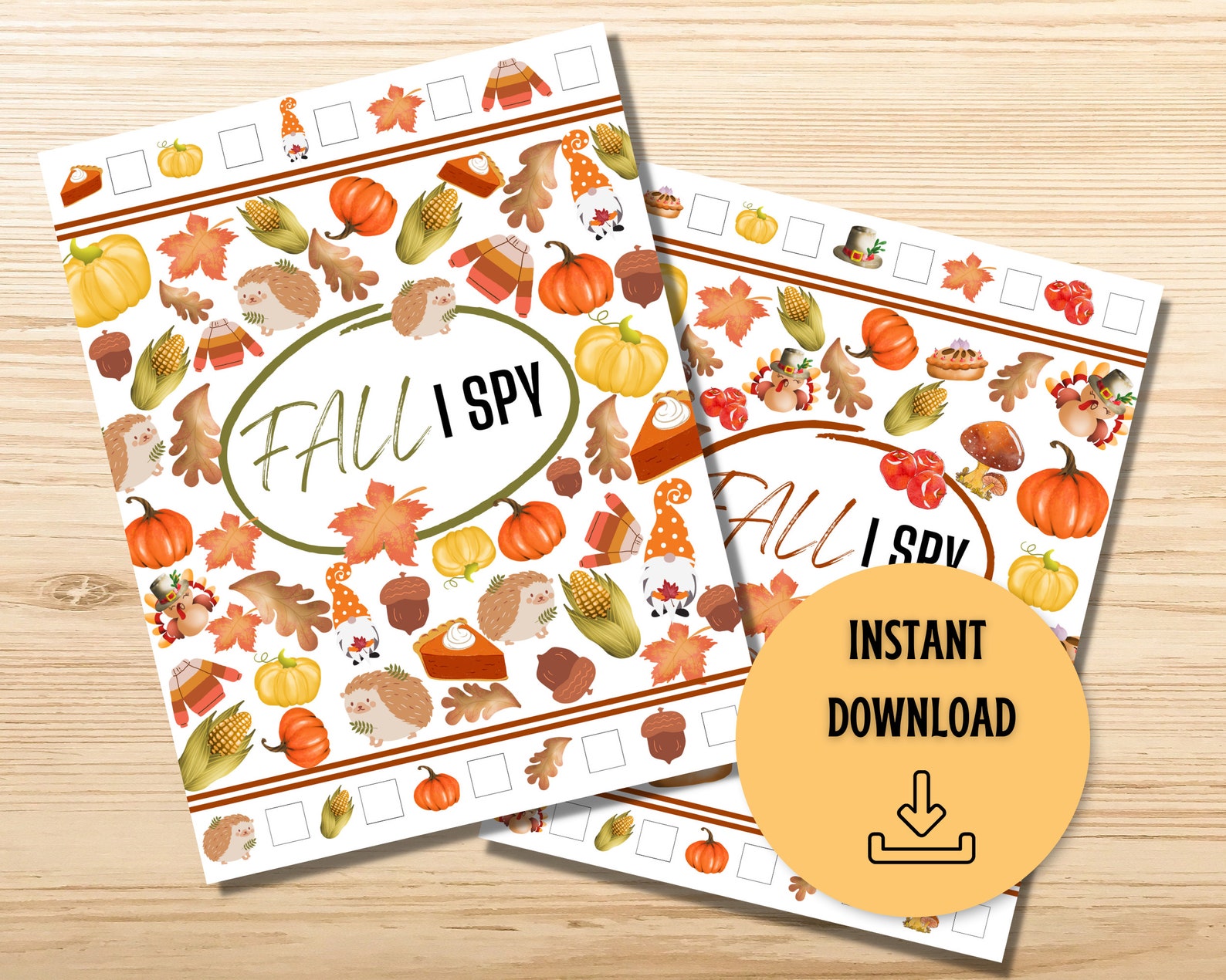 Fall I Spy Printable Road Trip Games | Fall Halloween Games Fall ...