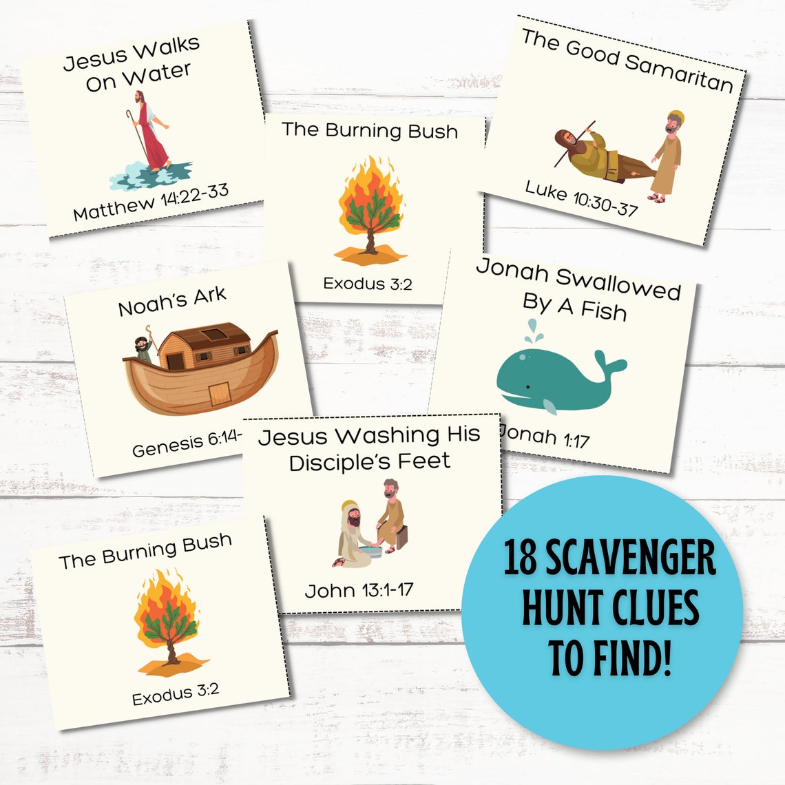 Bible Scavenger Hunt Church Treasure Hunt | Printable Bible Game Bible ...