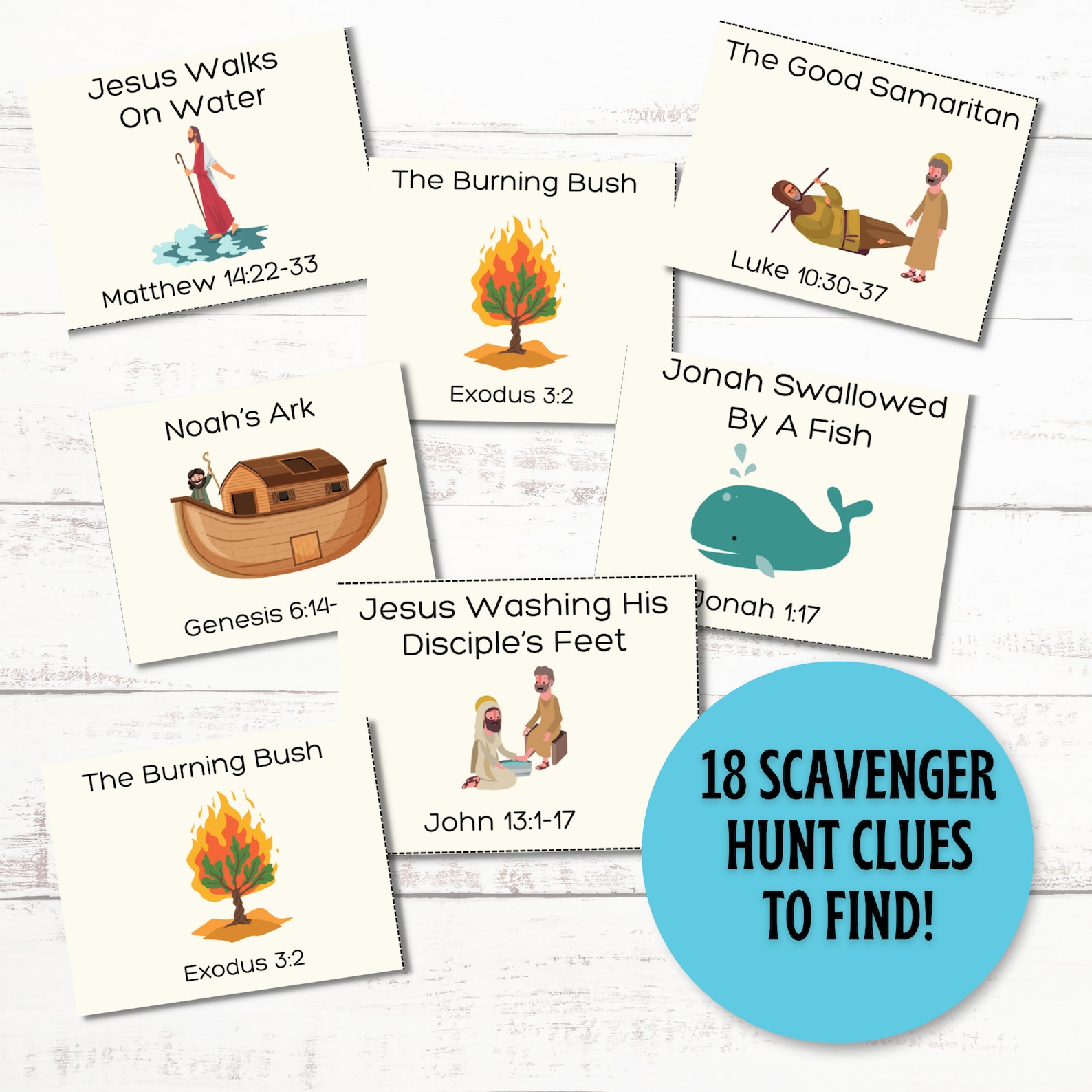 Bible Scavenger Hunt Church Treasure Hunt | Printable Bible Game Bible ...