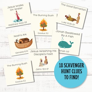 Bible Scavenger Hunt Church Treasure Hunt | Printable Bible Game Bible ...