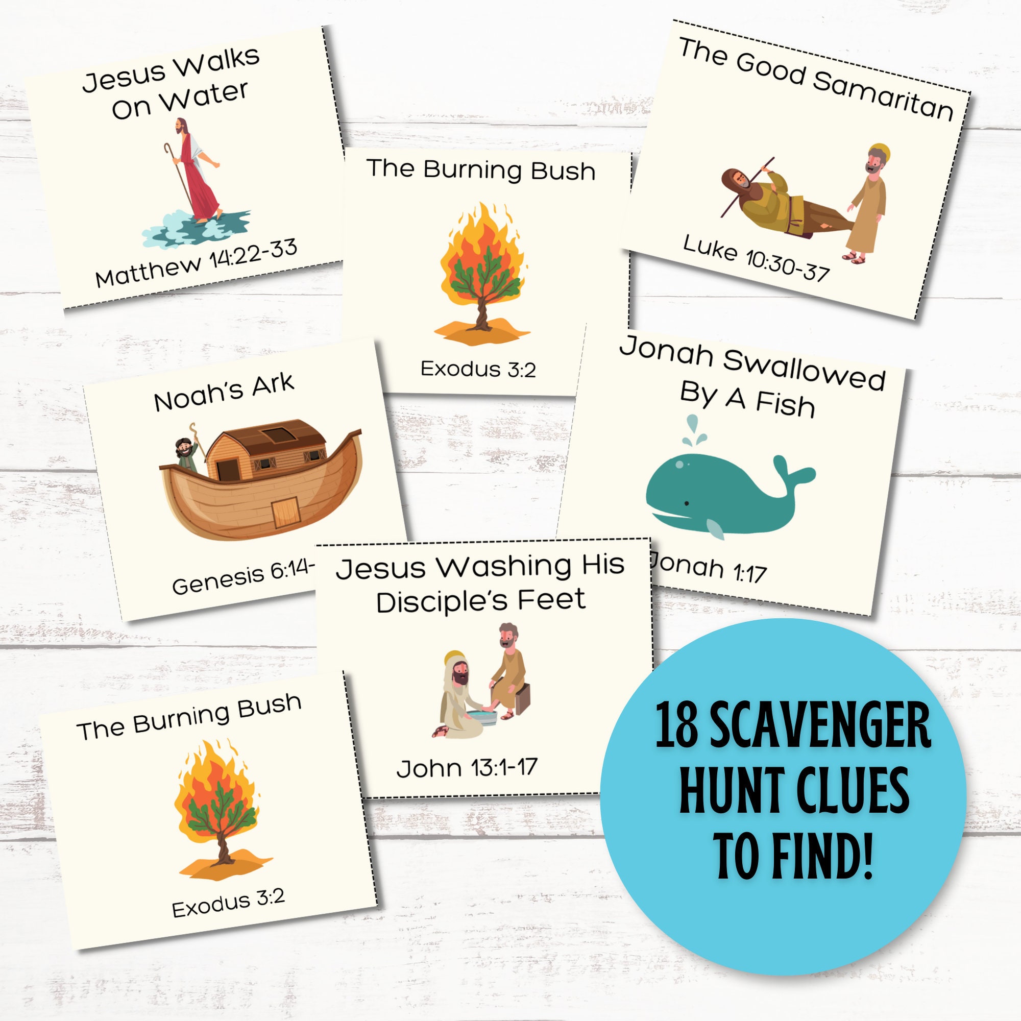 Bible Scavenger Hunt Church Treasure Hunt | Printable Bible Game Bible ...