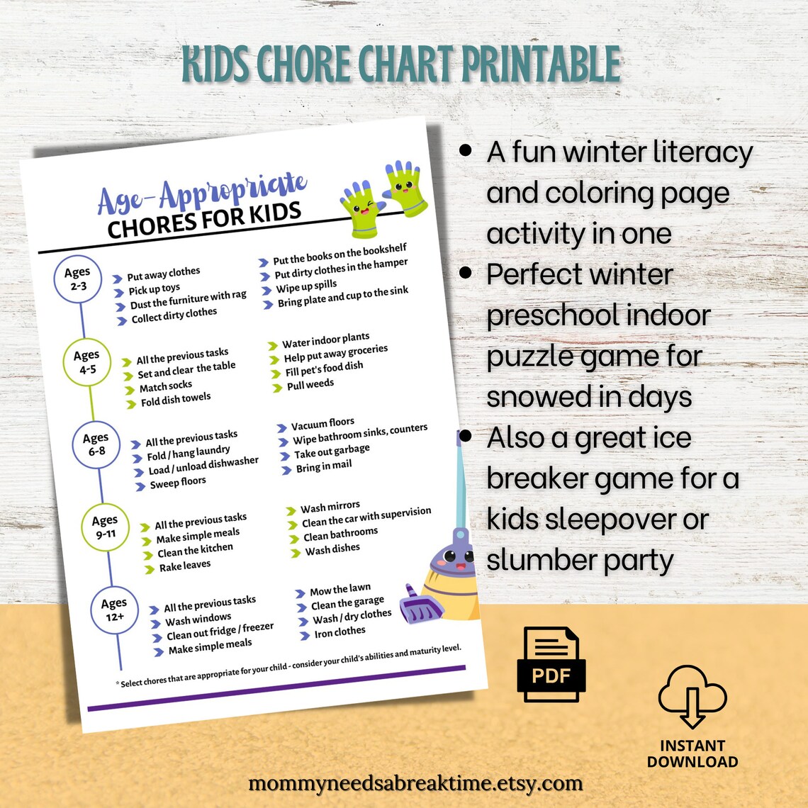 Summer Chore Chart Teen Chore Chart, Chores List for Kids, Kids Daily ...