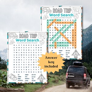 Road Trip Word Search Road Trip Games | Camping Activities Sibling ...