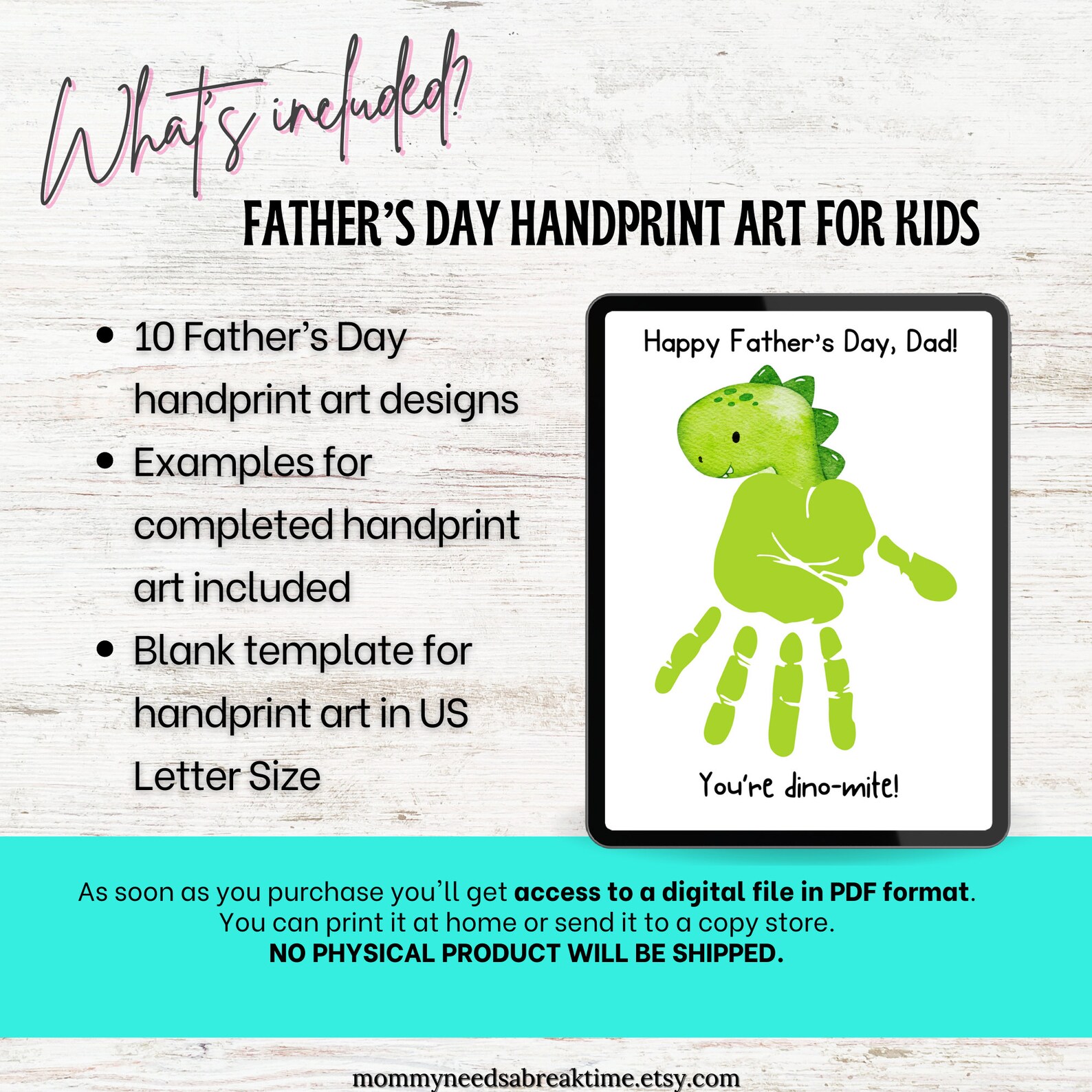 Fathers Day Handprint Art Meaningful Dad Gift, DIY Gift for Dad 1st ...