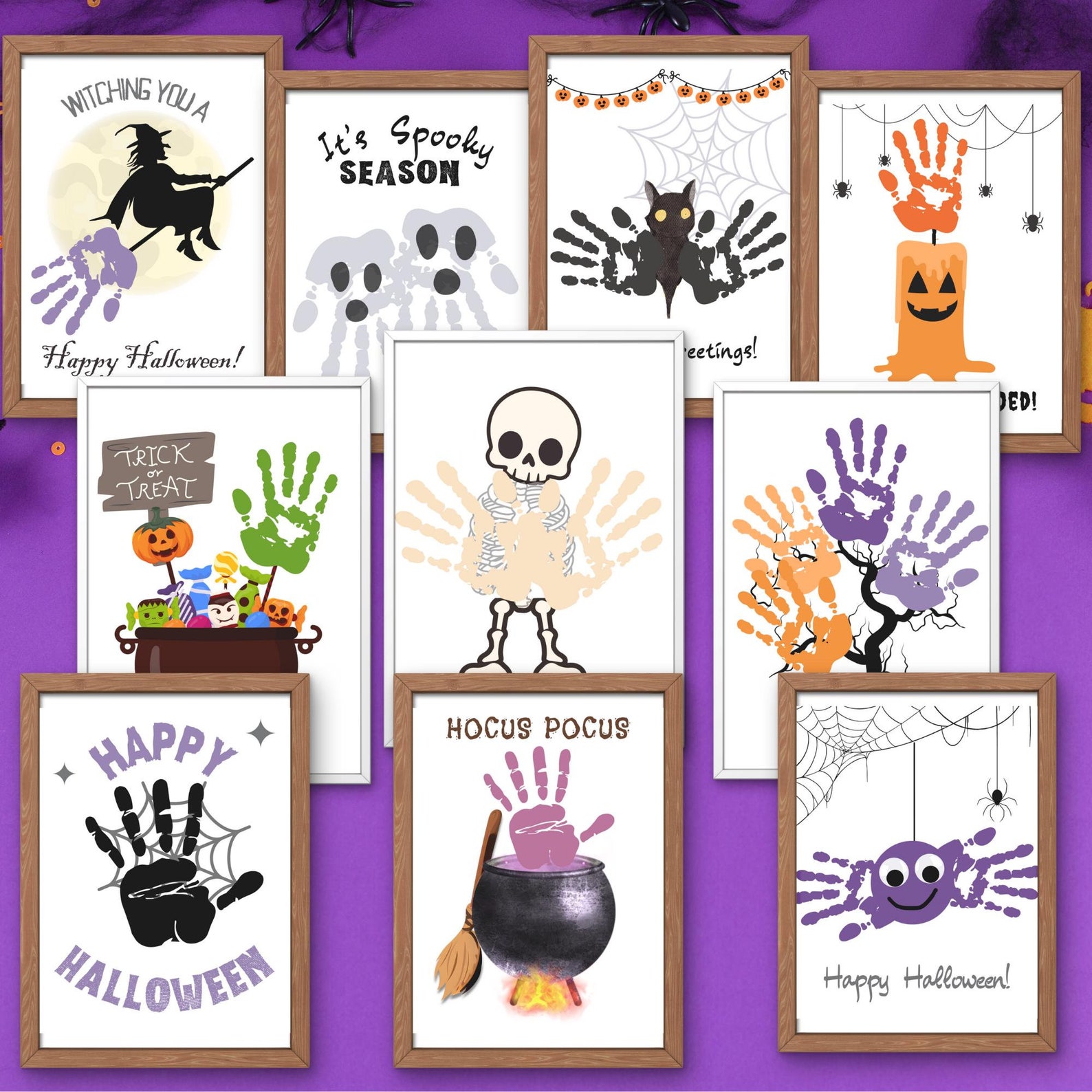 Halloween Handprint Art Bundle Handprint Craft, Halloween Daycare Craft ...