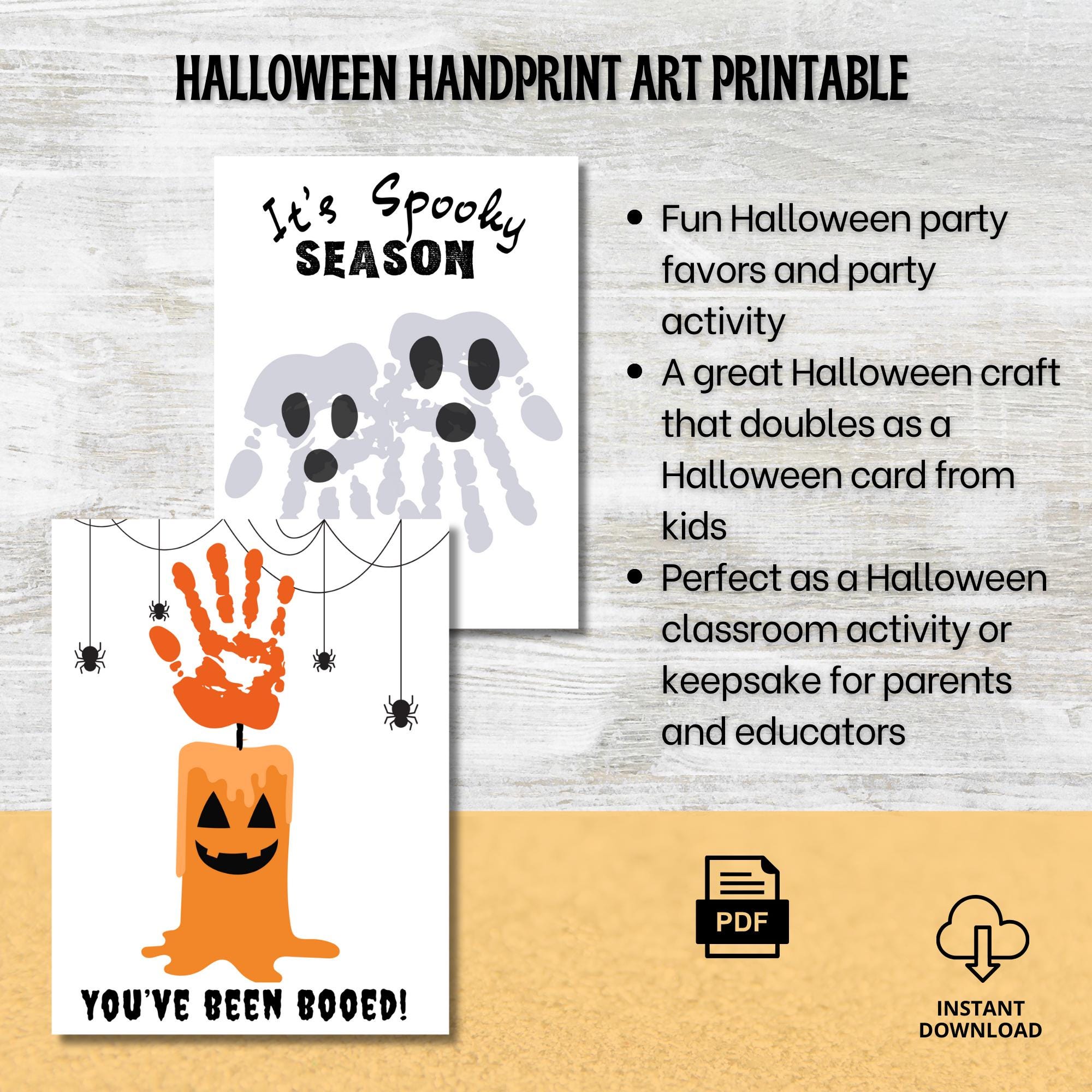Halloween Handprint Art Bundle Handprint Craft, Halloween Daycare Craft ...