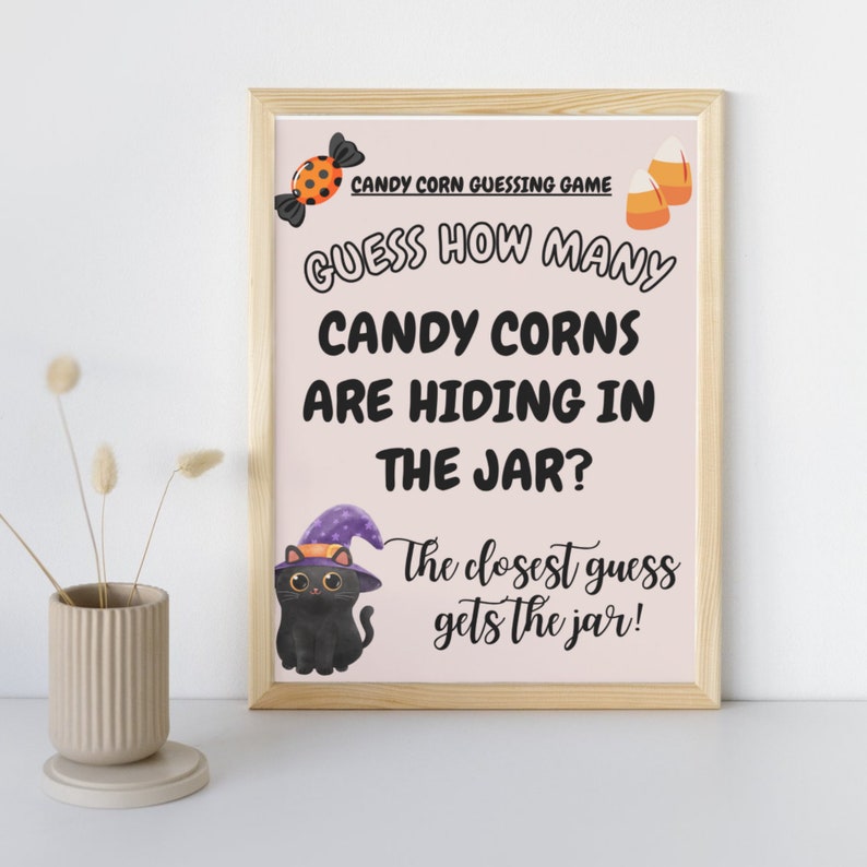 Candy Corn Guessing Game Halloween Classroom Game, Candy Corn Game ...