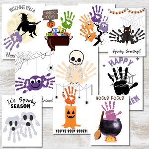 Halloween Handprint Art Fall Handprint Craft, Halloween Keepsake ...