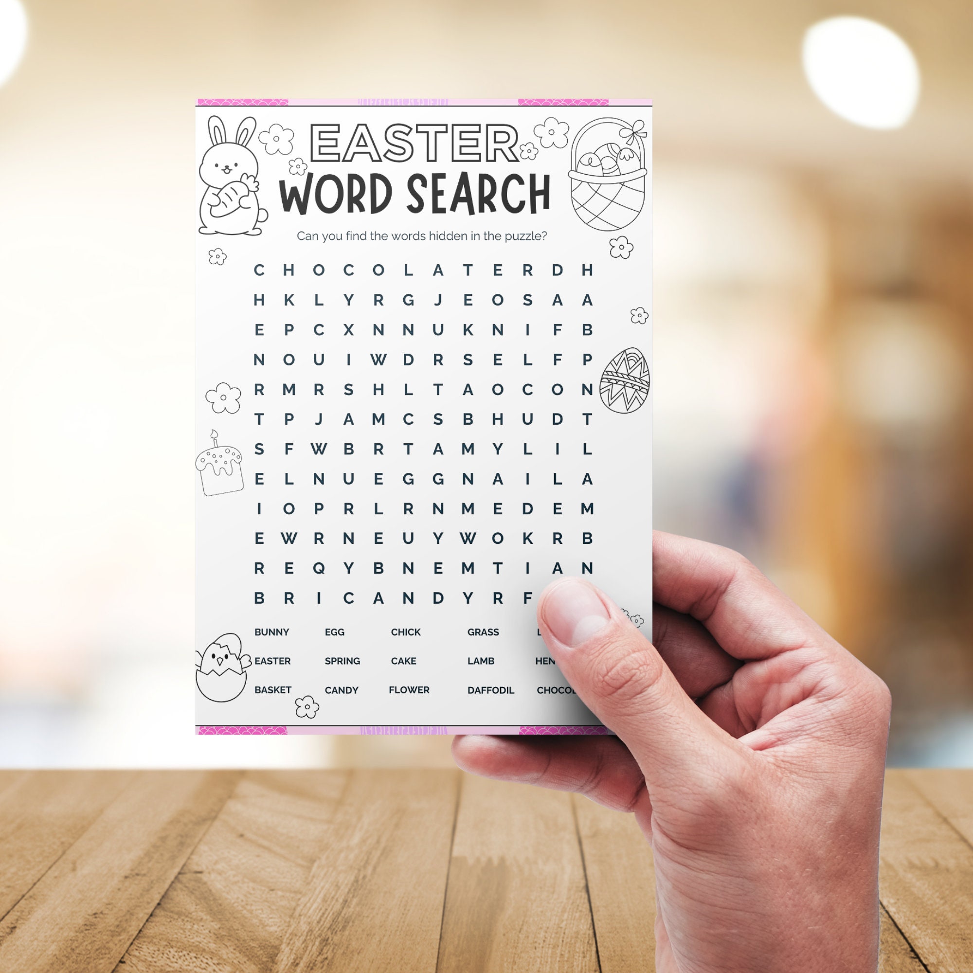 Easter Word Search Easter Coloring | Easter Puzzle Montessori Busy Book ...