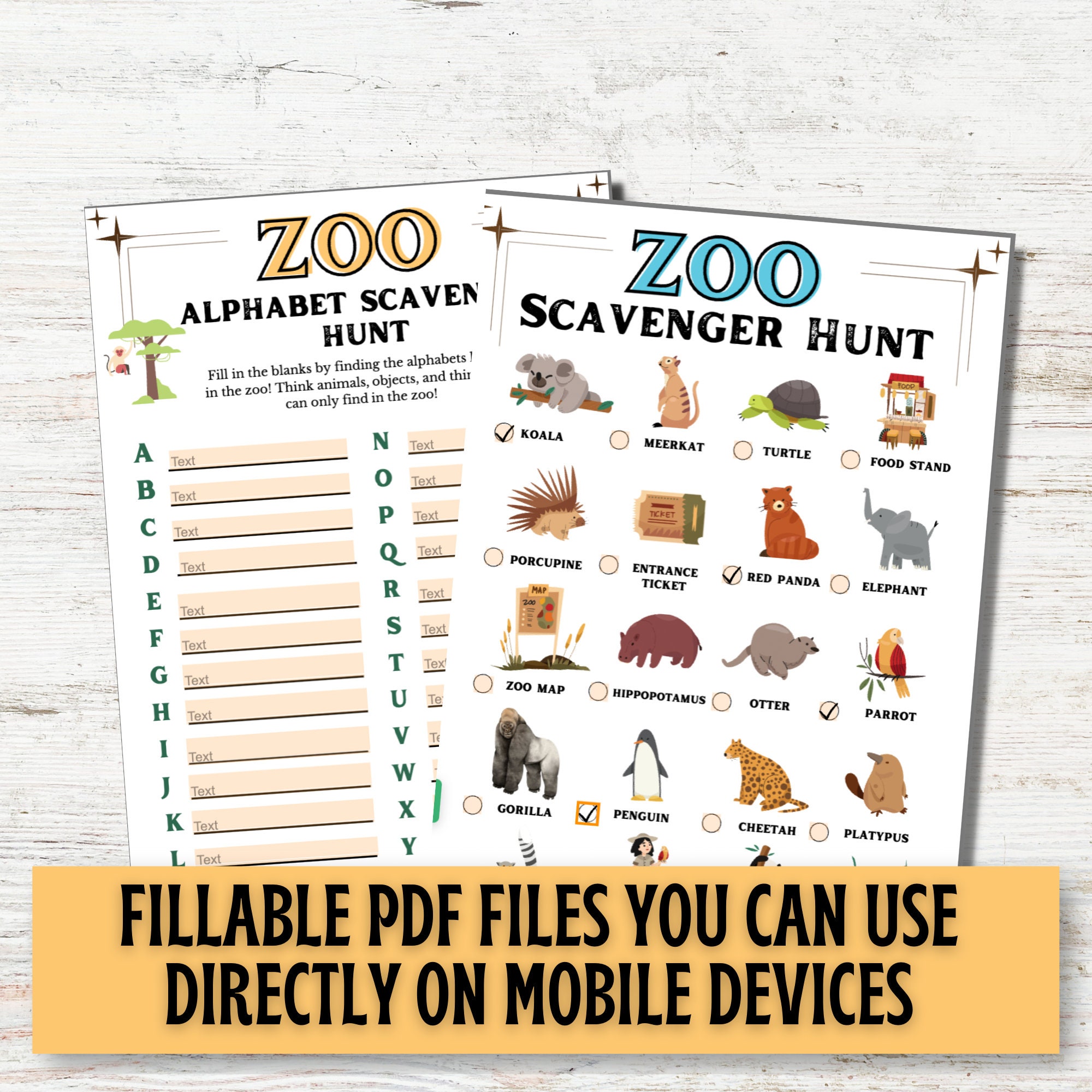 Zoo Scavenger Hunt Zoo Treasure Hunt, Birthday Scavenger Hunt, Zoo ...