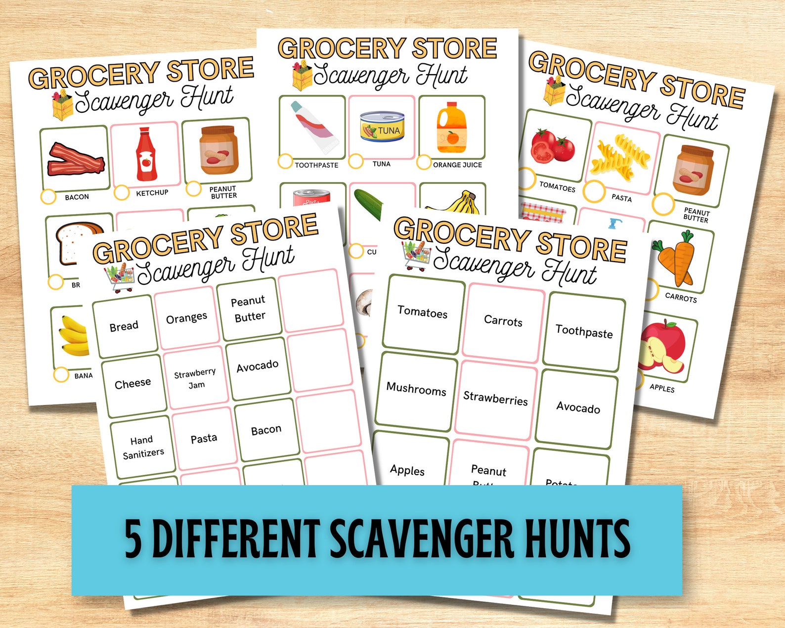 Grocery Store Scavenger Hunt Printable, Kids Scavenger Hunt Grocery ...