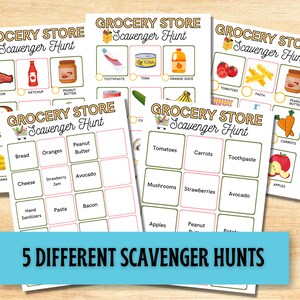 Grocery Store Scavenger Hunt Printable, Kids Scavenger Hunt Grocery ...
