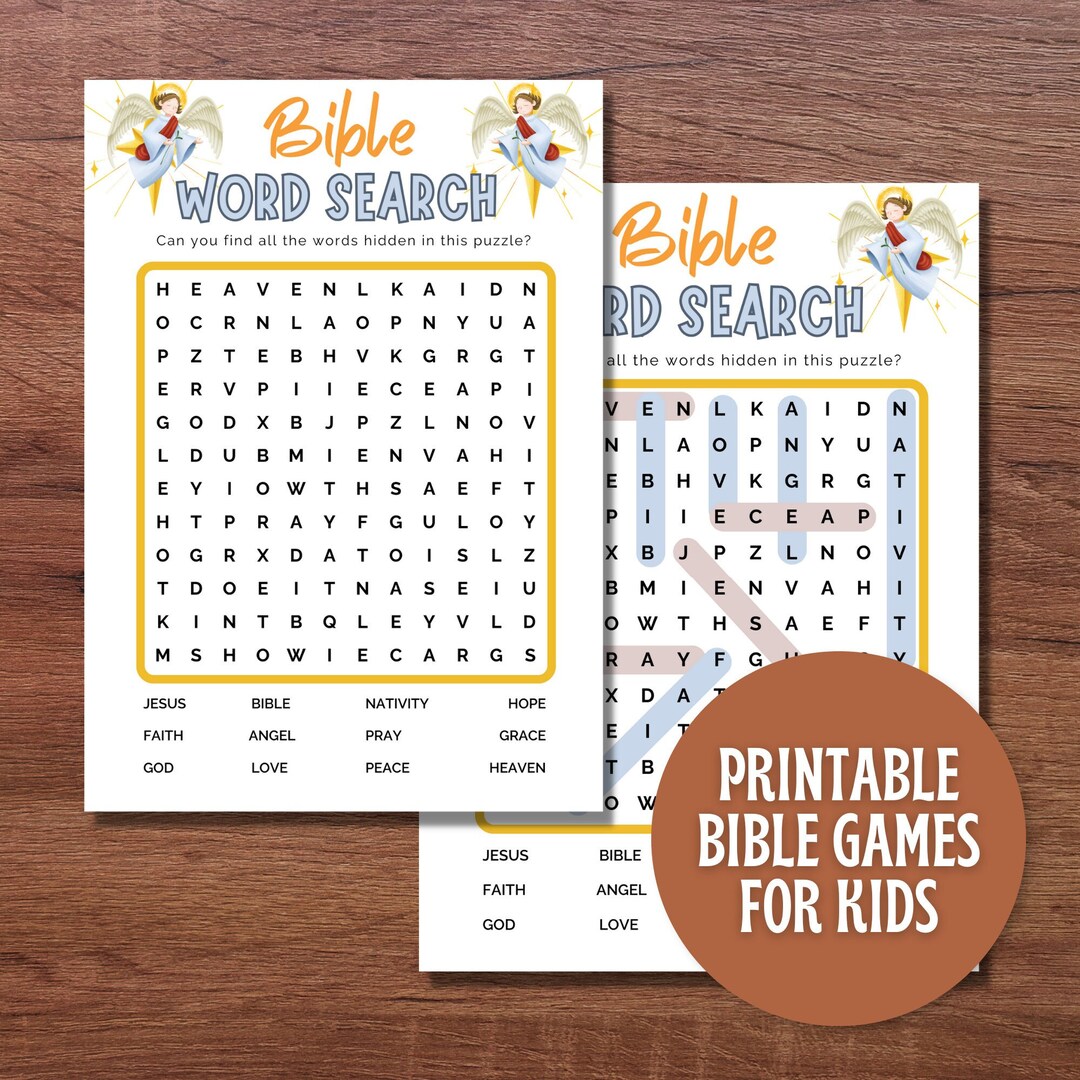 Bible Word Search, Easter Christian Games, Kids Bible Printable, Road ...