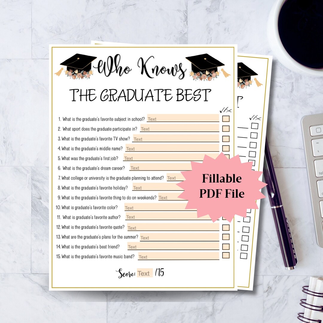 How Well Do You Know the Graduate, College Graduation Who Knows Best ...
