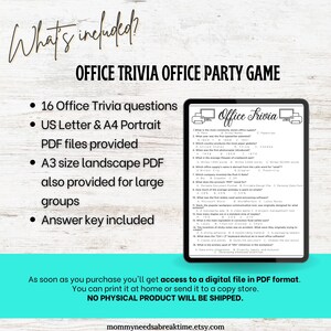 Office Trivia Team Building Games, Office Party Games Workplace Games ...