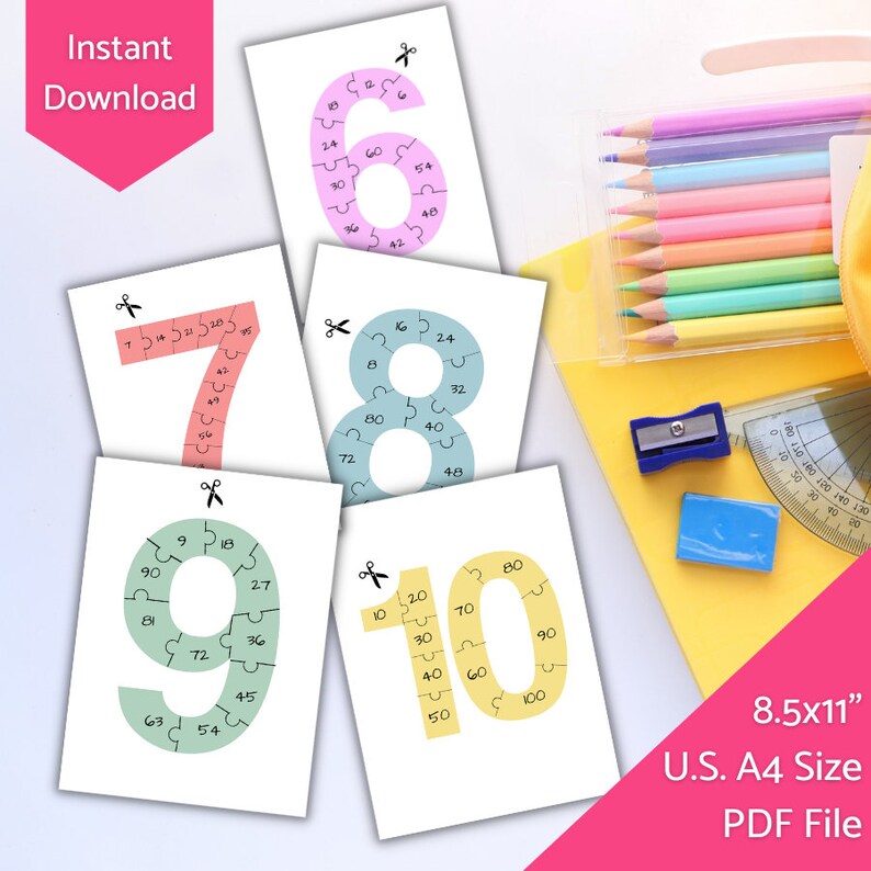 Skip Counting Number Posters 1-10 Preschool Skip Counting | Etsy