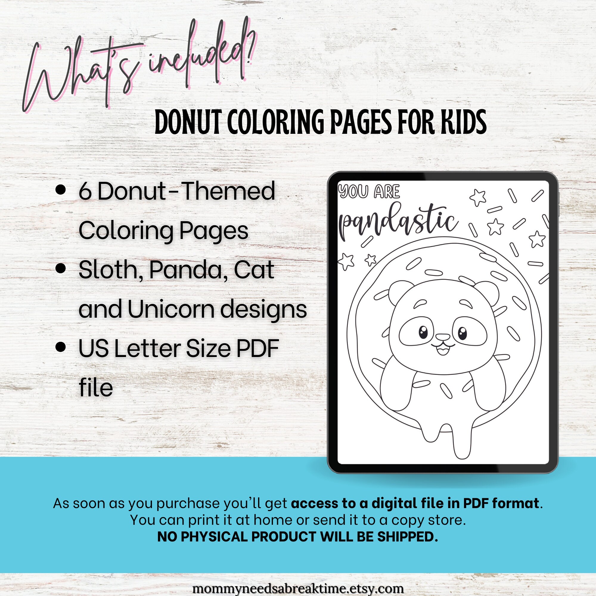 Donut Coloring in Food Coloring Pages | Donut Party Favors Summer Camp ...