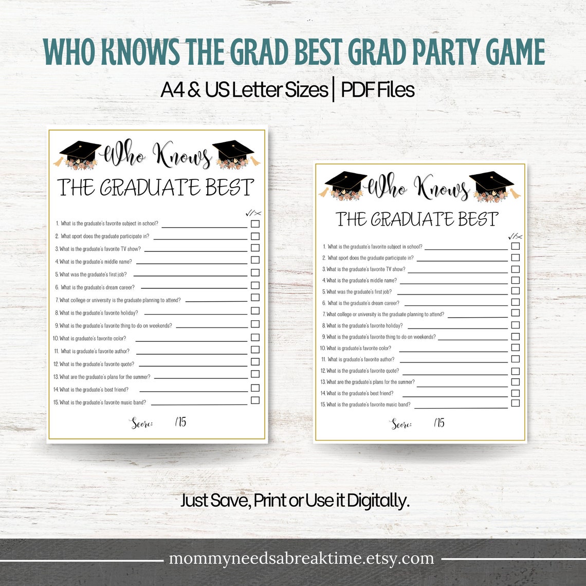 How Well Do You Know the Graduate, College Graduation Who Knows Best ...