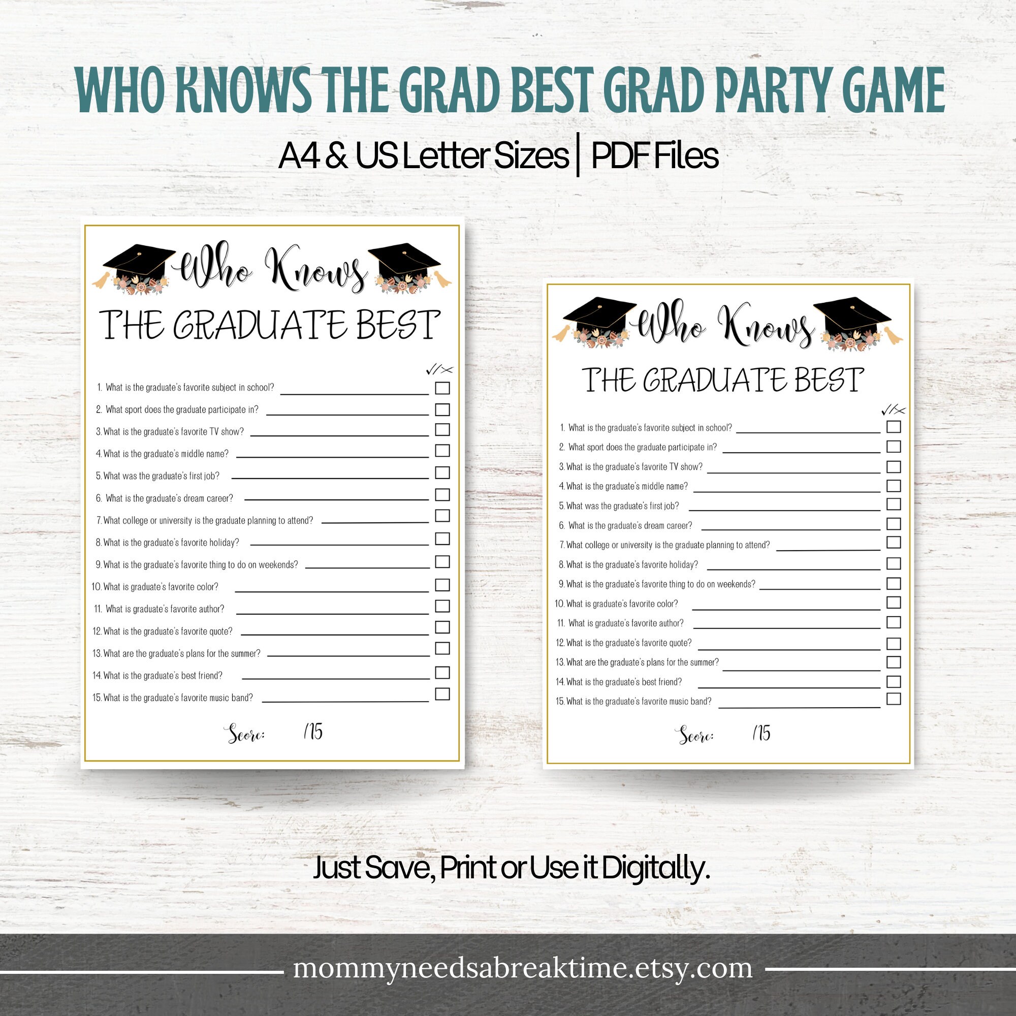 How Well Do You Know the Graduate, College Graduation Who Knows Best ...
