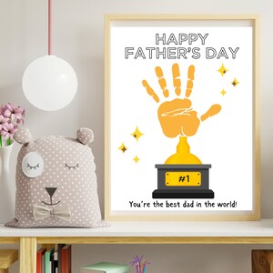 Fathers Day Handprint Art Meaningful Dad Gift, DIY Gift for Dad 1st ...