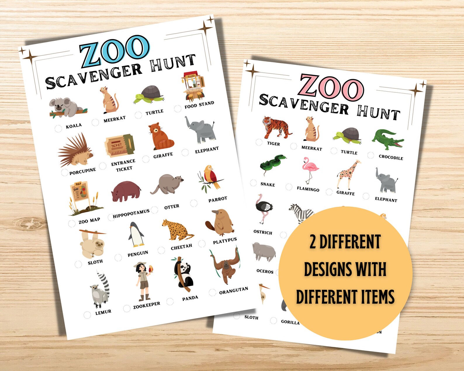 Zoo Scavenger Hunt Zoo Treasure Hunt Birthday Scavenger Hunt - Etsy